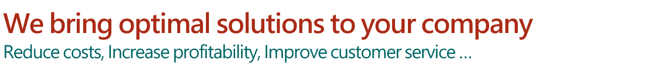 We bring optimal solutions to your company